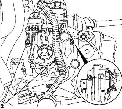 Removal and installation the gearshift control module (Easytronic ...