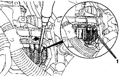 Removal and installation the gearshift control module (Easytronic ...