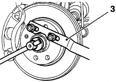 Removal and installation the hub nut (Opel Corsa C 2000-2006 ...