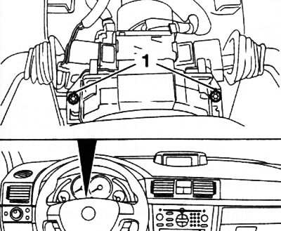 Removal and installation steering column switch levers (Opel Corsa C ...