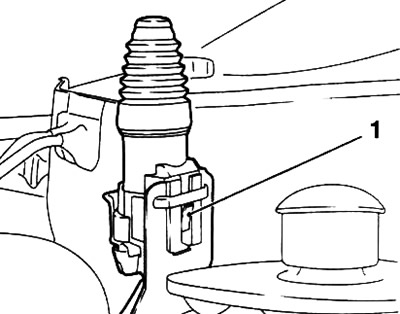 Removal and installation the bonnet contact switch (Corsa models) (Opel ...