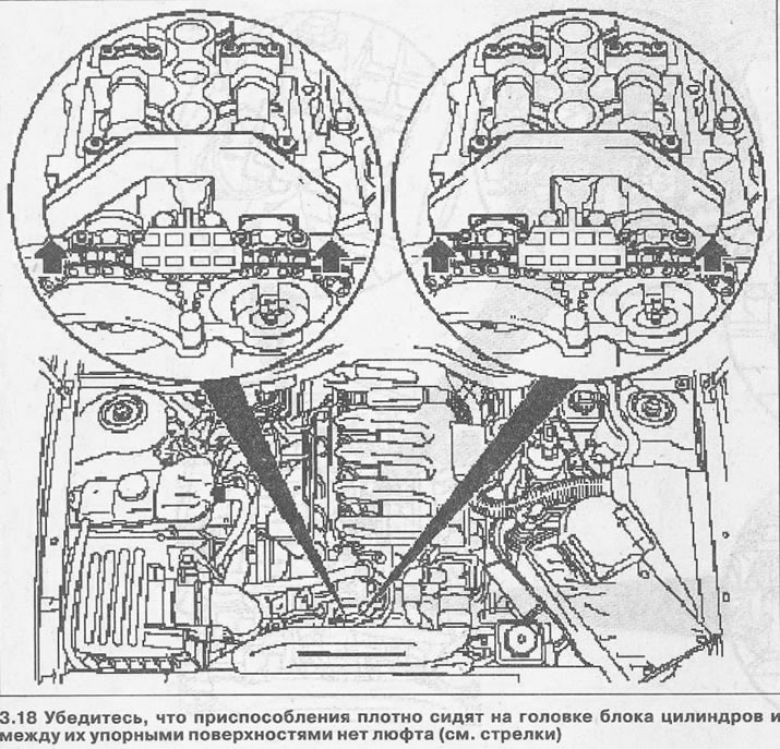 TDC of piston of cylinder No. 1 — installation (Opel Omega B2 1999-2003 ...