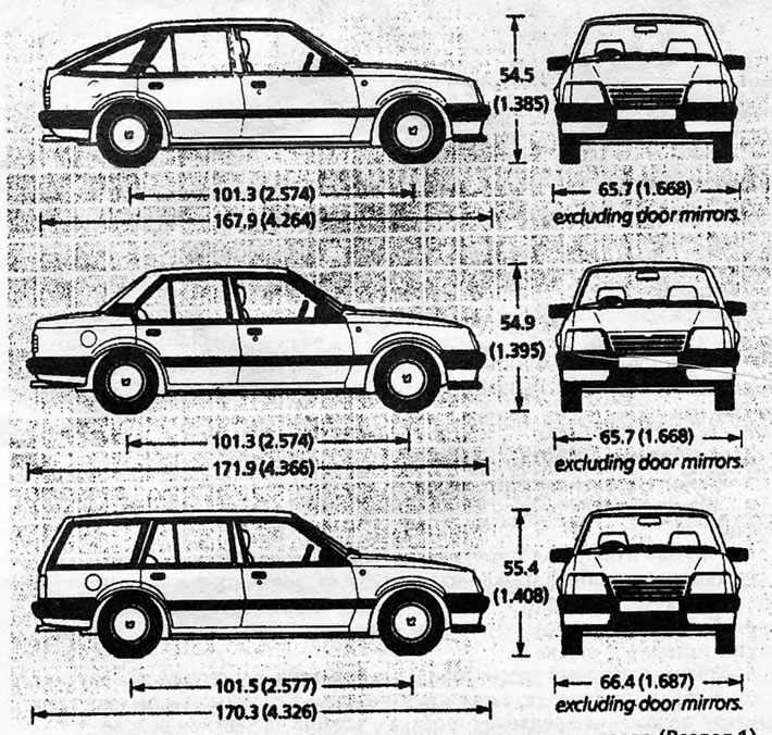 General description (Opel Ascona C 1981-1988: Body: Exterior)