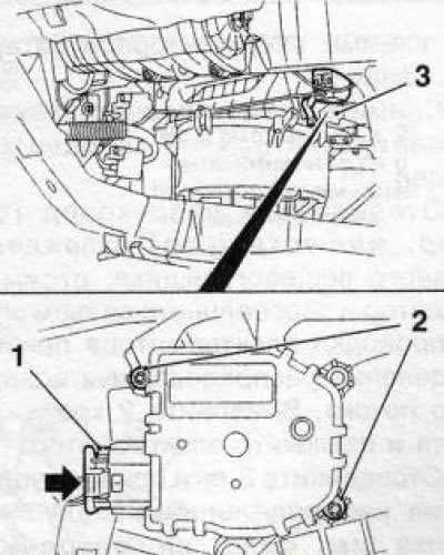 Removal and installation the air circulation system flap drive electric ...
